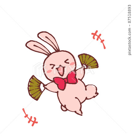 Illustration of a loosely cute deformed rabbit... - Stock Illustration ...