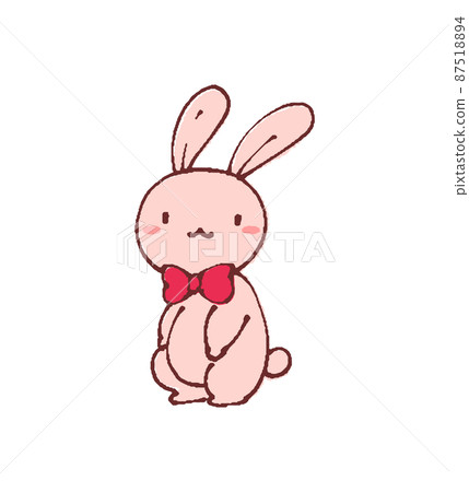 Illustration of a loosely cute deformed rabbit - Stock Illustration ...