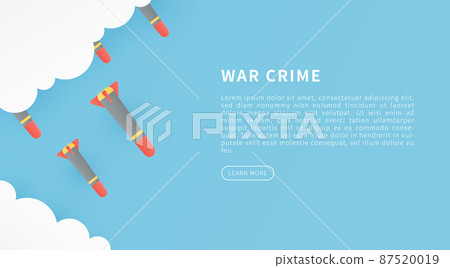 War crime concept in paper cut style. Vector...-插圖素材 [87520019] - PIXTA圖庫