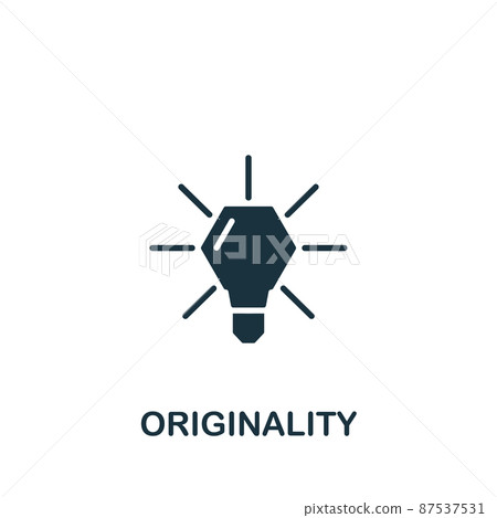 Originality icon. Monochrome simple icon for... - Stock Illustration ...