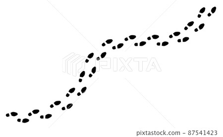 Footprints of people walking clues - Stock Illustration [87541423] - PIXTA