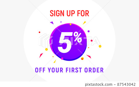 Coupon code discount sign up advertising offer.... - Stock Illustration ...