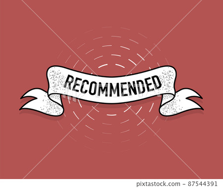 Vintage recommended ribbon vector stock... - Stock Illustration ...
