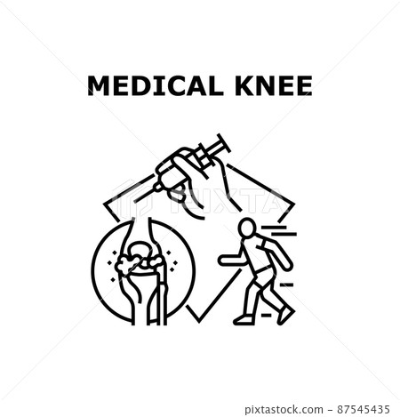 Medical knee icon vector illustration - Stock Illustration [87545435 ...