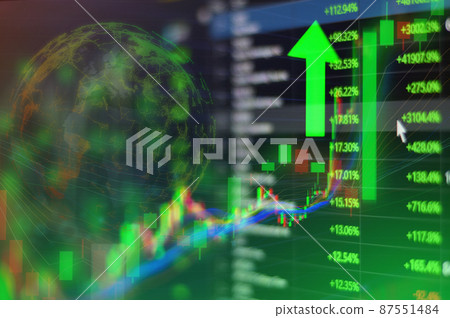 Green uptrend stock market,green bar and the... - Stock Illustration ...