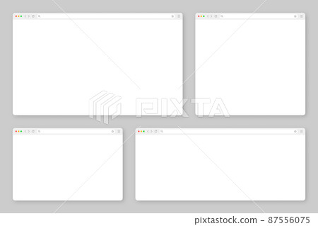 Blank web browser window with toolbar and... - Stock Illustration ...
