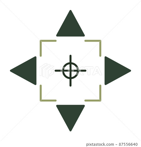 Vector illustration of cartoon gunpoint icon on... - Stock Illustration ...