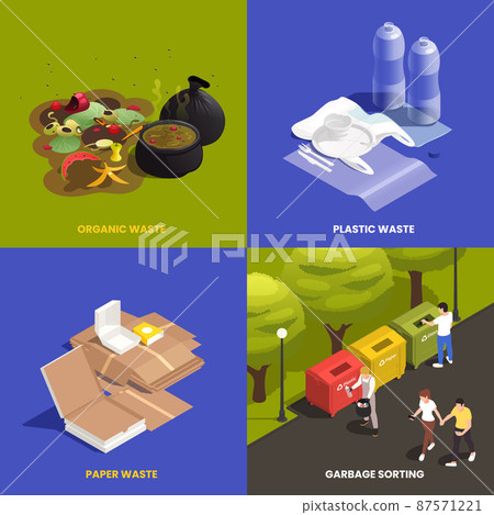 Isometric Waste Design Concept - Stock Illustration [87571221] - PIXTA
