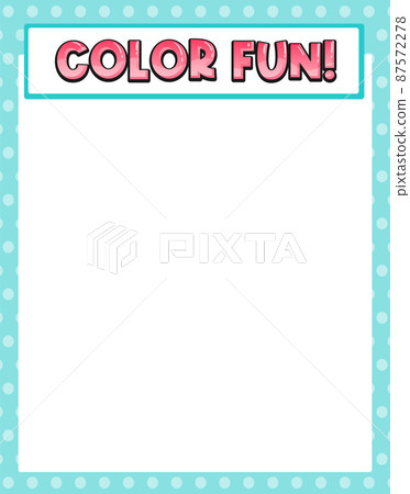 Cute blank light blue color border for worksheet - Stock Illustration ...