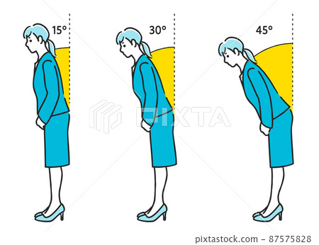 Bowing etiquette (salute, salute, salute) - Stock Illustration ...