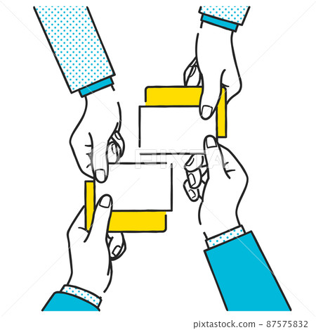 Business card exchange etiquette - Stock Illustration [87575832] - PIXTA