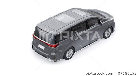 Grey Minivan family city car. Premium Business... - Stock Illustration ...