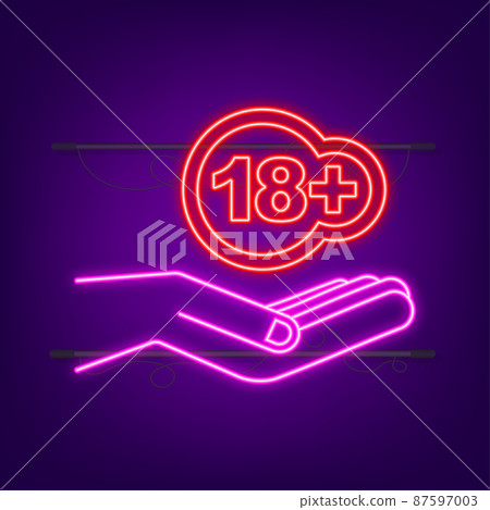 Under 18 sign warning symbol. Eighteen plus... - Stock Illustration ...