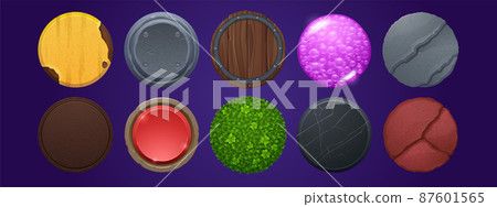 Round buttons with different textures - Stock Illustration [87601565 ...