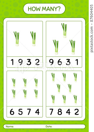 How many counting game with spring onion.... - Stock Illustration ...