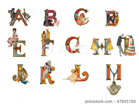 Alphabet collage - Stock Illustration [87605780] - PIXTA