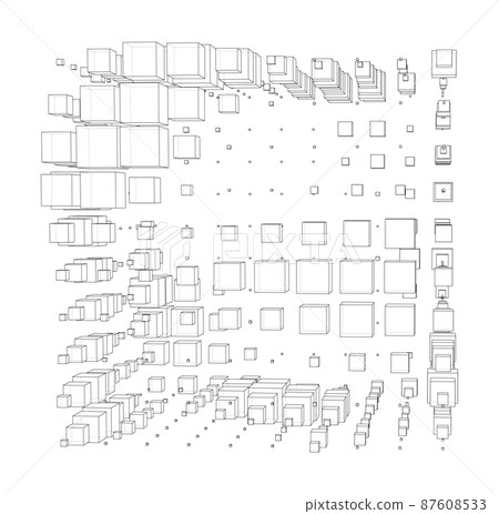 Vector abstract boxes background - Stock Illustration [87608533] - PIXTA