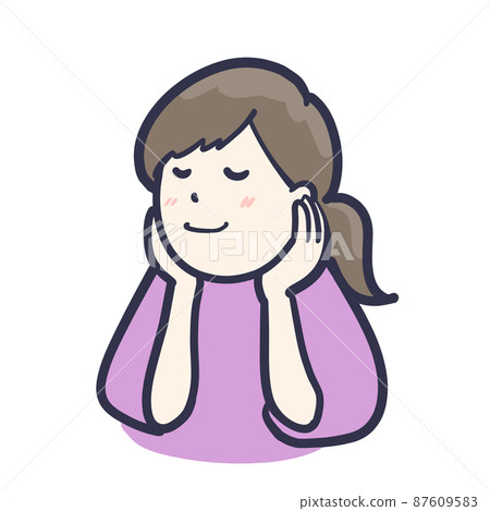 Illustration of a chilling woman - Stock Illustration [87609583] - PIXTA