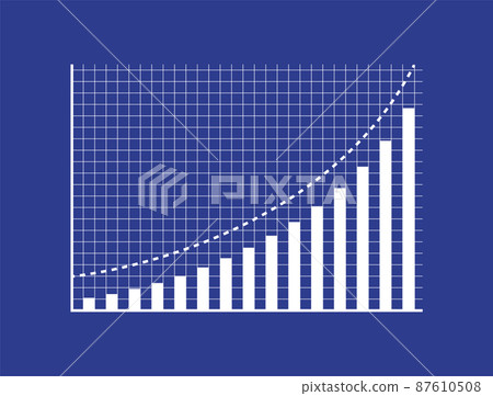 Rising Chart Banner, Color Vector Illustration - Stock Illustration ...