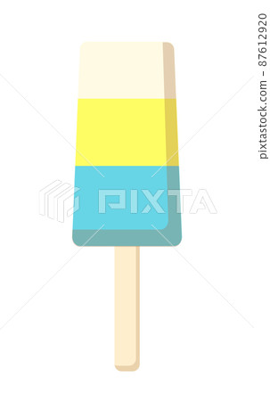 Three Color Ice Cream Homemade Refreshing Dessert - Stock Illustration ...