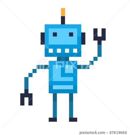 Simple robot pixel illustration - Stock Illustration [87619668] - PIXTA