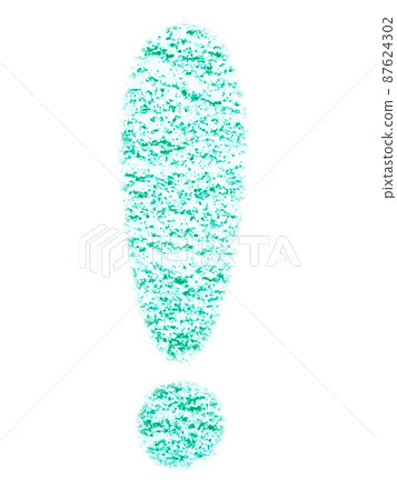 Exclamation mark drawn with crayon "!"... - Stock Illustration ...