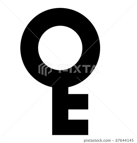 Simple icon with a round key - Stock Illustration [87644145] - PIXTA