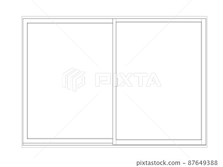 Standard window line drawing - Stock Illustration [87649388] - PIXTA