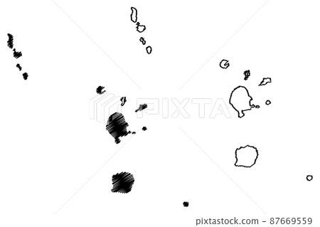 Torba Province (Republic of Vanuatu,... - Stock Illustration [87669559 ...