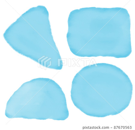 Light blue shape set - Stock Illustration [87670563] - PIXTA
