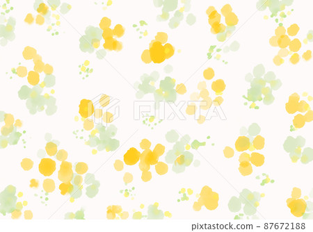 Fashionable green watercolor pattern Genki orange - Stock Illustration ...