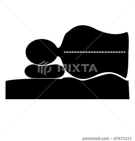correct sleeping position sign. orthopedic... - Stock Illustration ...