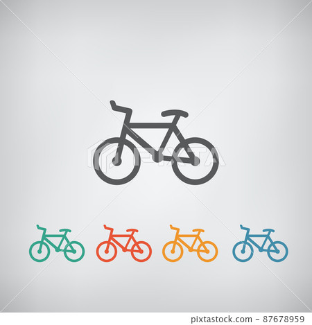 Minimalistic simple bicycle icon. Vector - Stock Illustration [87678959 ...