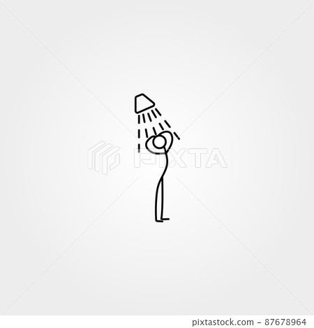 Cartoon icon of sketch stick figure taking a...-插圖素材 [87678964] - PIXTA圖庫