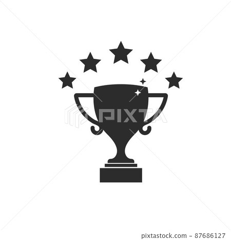 five star trophy icon vector illustration... - Stock Illustration ...