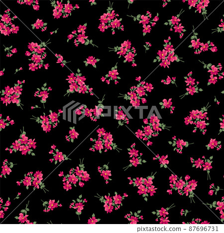 Seamlessly continuous floral pattern, - Stock Illustration [87696731 ...