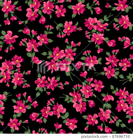 Seamlessly continuous floral pattern, - Stock Illustration [87696738 ...