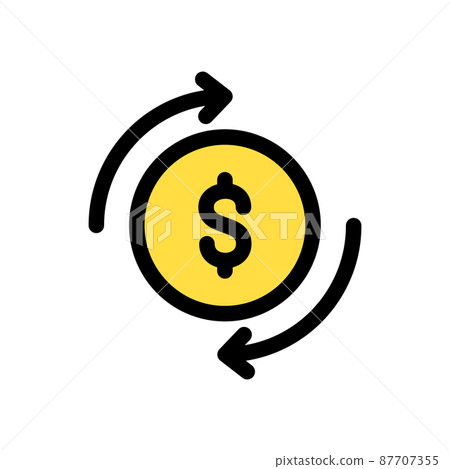 Simple exchange transaction line drawing vector... - Stock Illustration ...