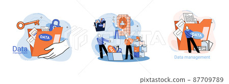 Big data analytics platform, data management... - Stock Illustration ...