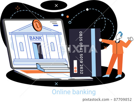 Online banking platform, remote bank service,... - Stock Illustration ...