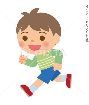 Running child - Stock Illustration [87713563] - PIXTA