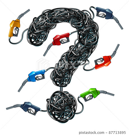 Gas Oil Questions - Stock Illustration [87713895] - PIXTA