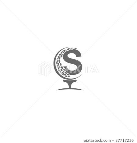 Letter S and golf ball icon logo design - Stock Illustration [87717236 ...