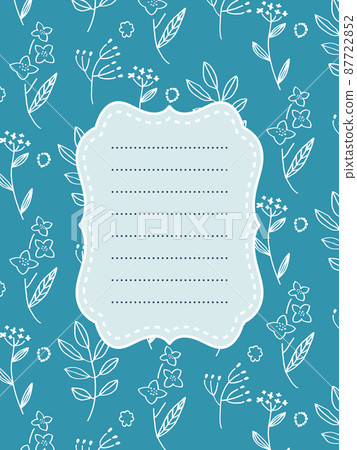 Blue plant simple letter frame - Stock Illustration [87722852] - PIXTA