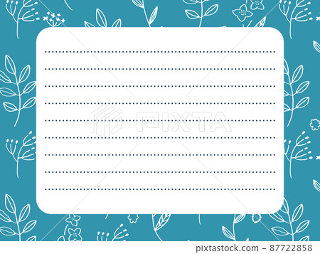 Blue plant simple letter frame - Stock Illustration [87722858] - PIXTA