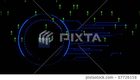 Image of online security padlock, binary coding... - Stock Illustration [87726158] - PIXTA