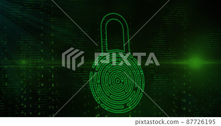 Image of online biometric fingerprint security... - Stock Illustration [87726195] - PIXTA