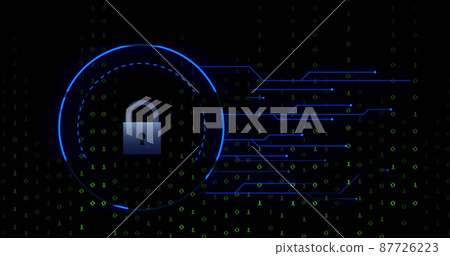 Image of online security padlock, binary coding... - Stock Illustration [87726223] - PIXTA
