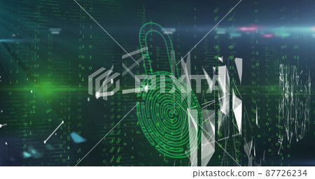 Image of online biometric fingerprint security... - Stock Illustration [87726234] - PIXTA