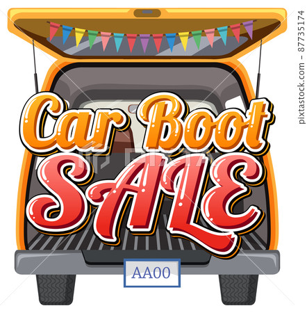 Car boot sale typography design - Stock Illustration [87735174] - PIXTA